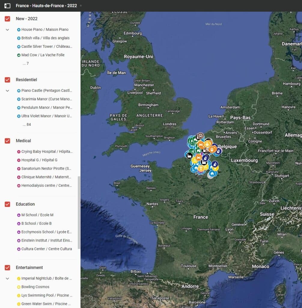Urbex Map Hauts-de-France