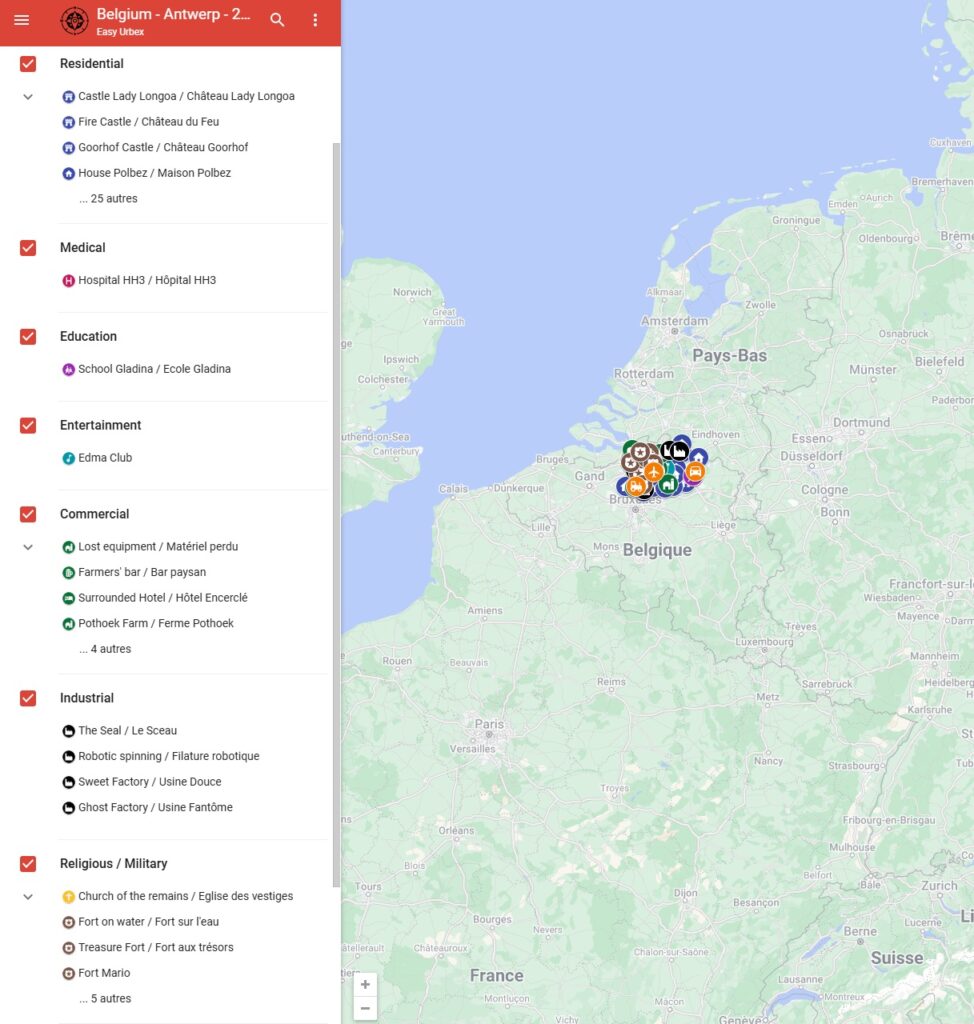 Urbex Map Antwerp