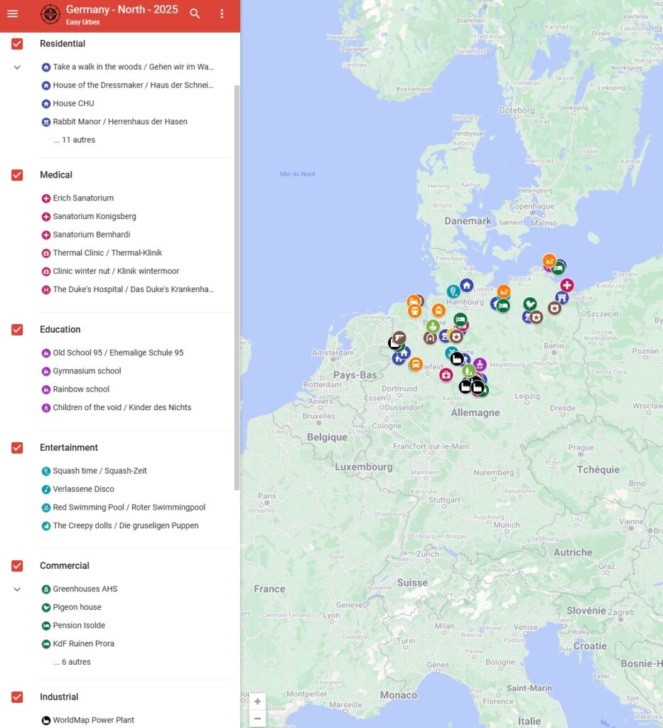 Urbex Map North Germany